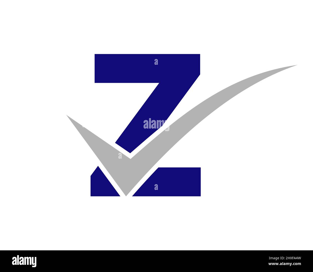 Checkmark Logo On Letter Z Vector Template. Letter Z Check Mark ...