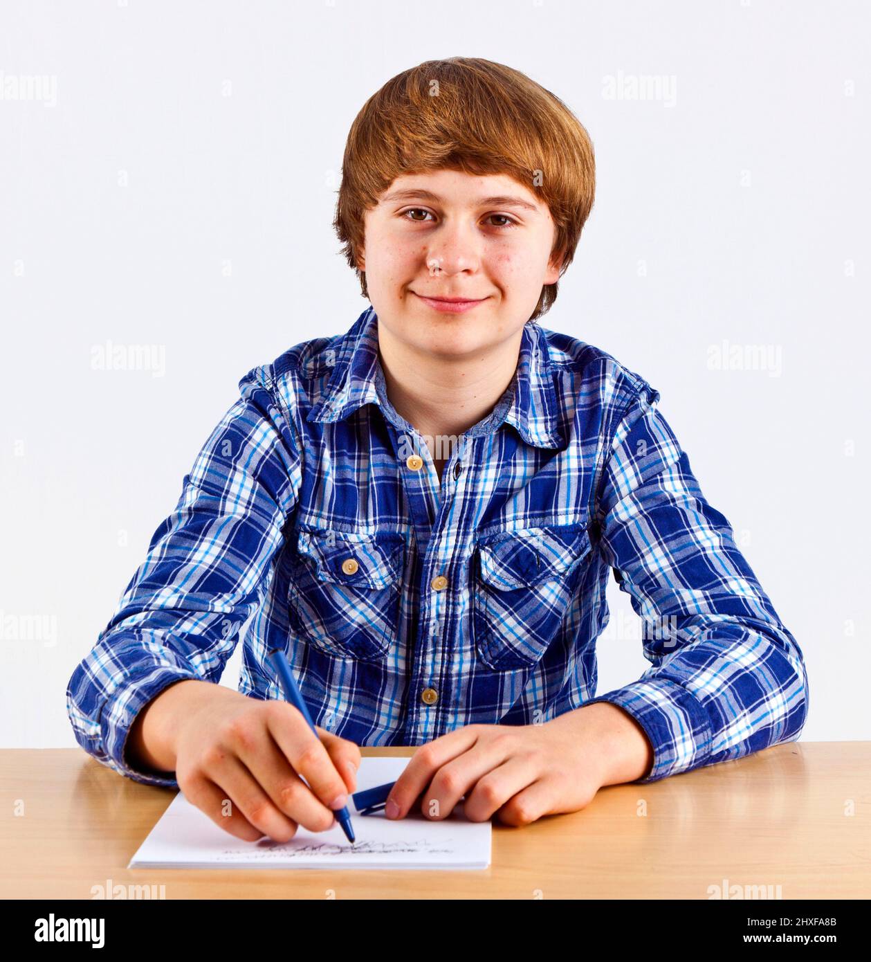 smart boy learning for school Stock Photo - Alamy