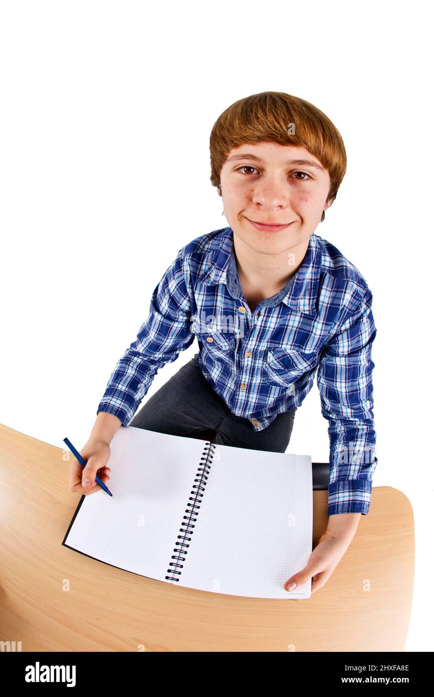 smart boy learning for school Stock Photo - Alamy