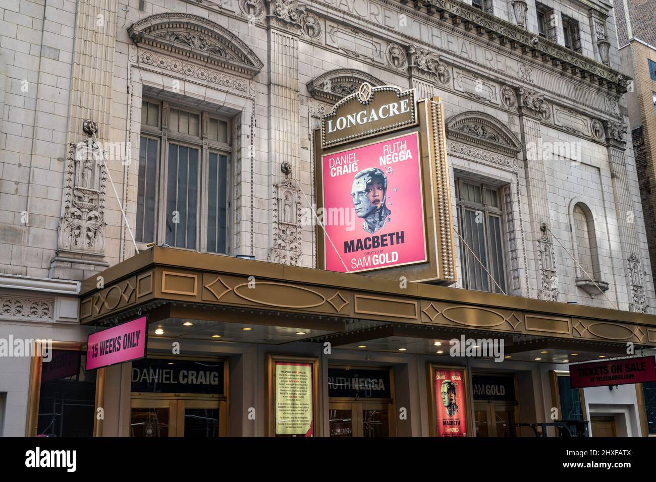 Longacre Theater with "Diana" Marquee, NYC 2022 Stock Photo - Alamy