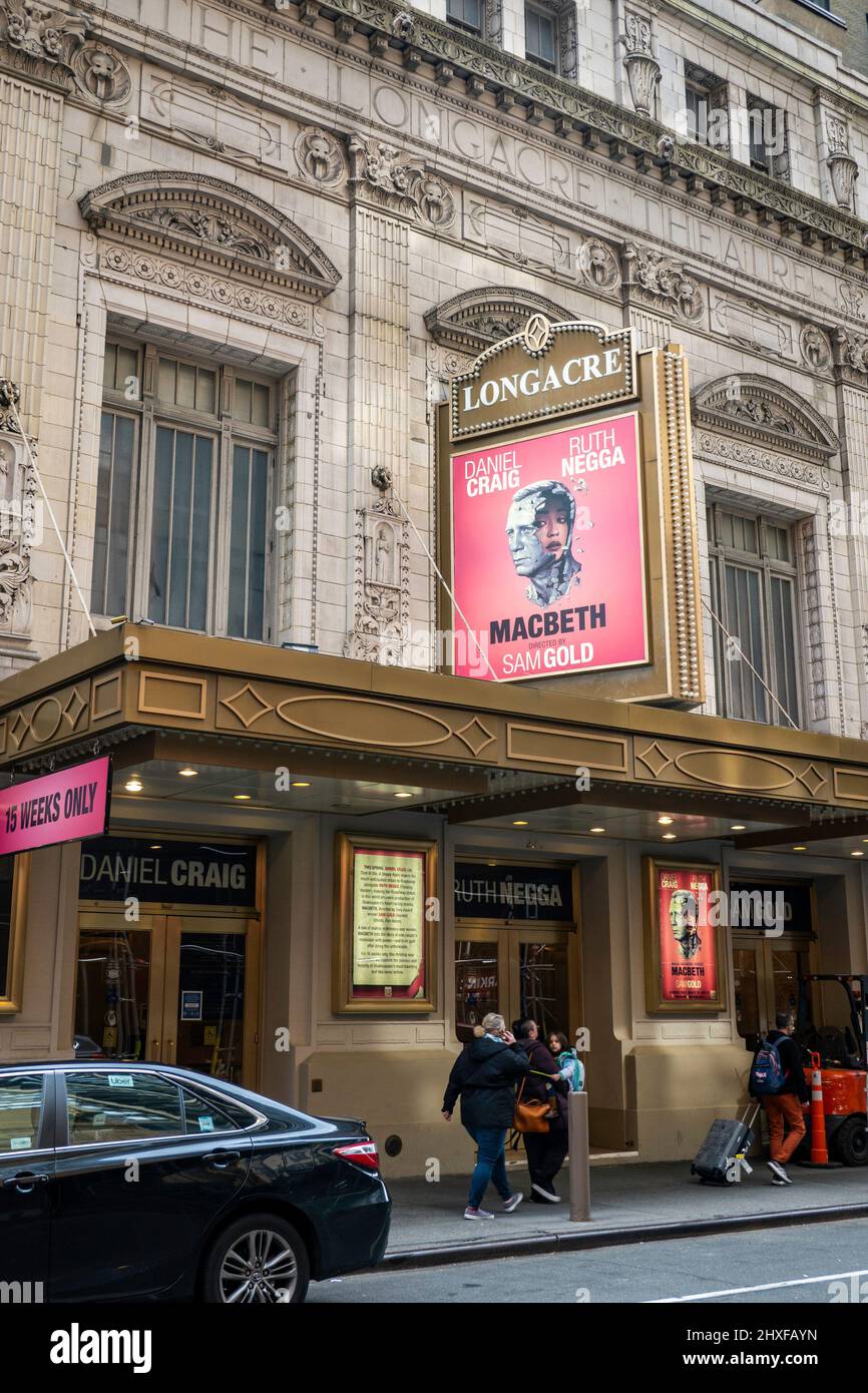 Longacre Theater with "Diana" Marquee, NYC 2022 Stock Photo - Alamy