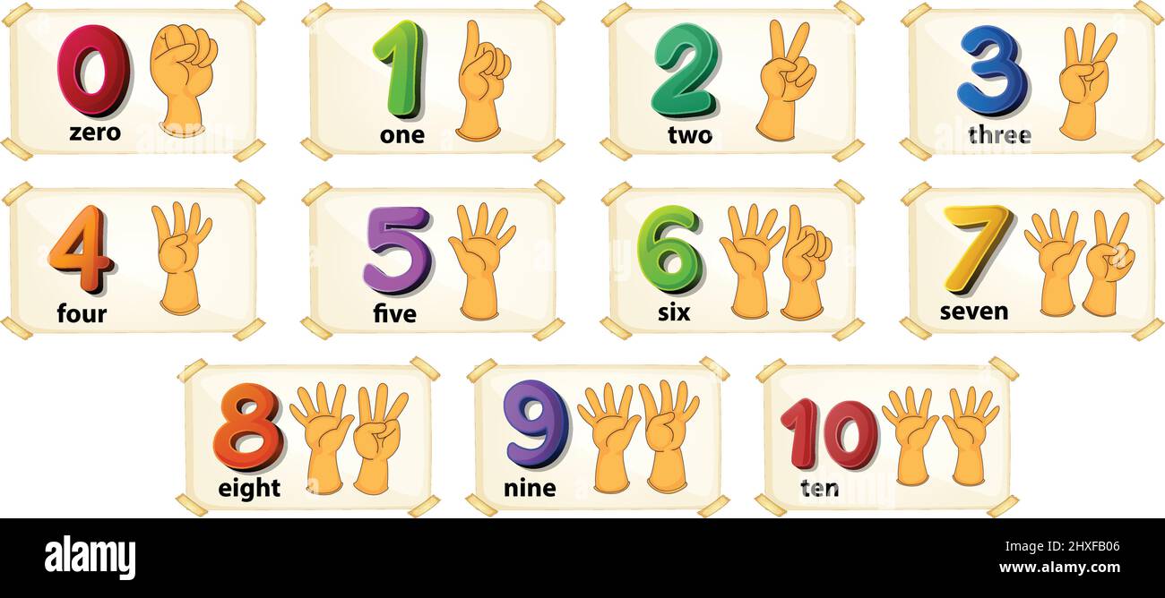 Numbers 1 10 Cut Out Stock Images & Pictures - Alamy