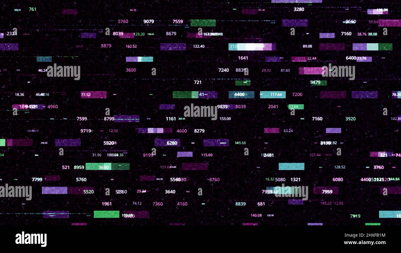Technological background with slow motion of rectangles surrounded by ...