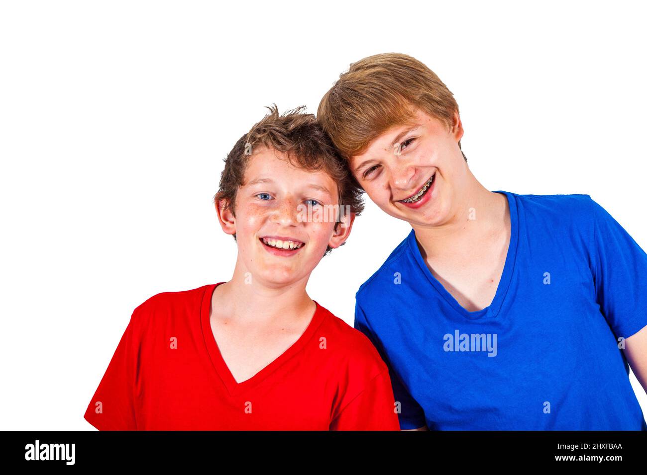 Cute happy teen brothers laughing hi-res stock photography and images ...