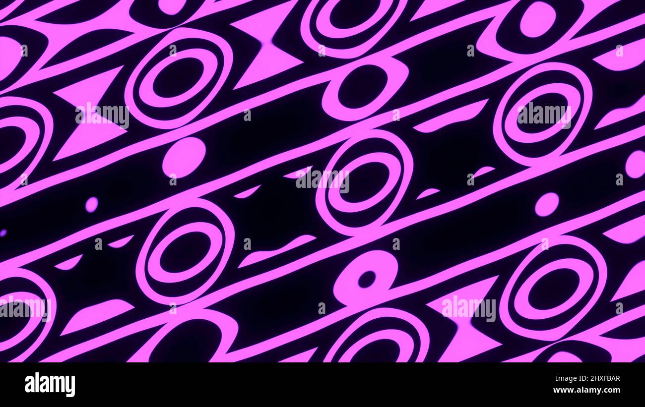 Color animated pattern with flowing circles and rings. Design ...