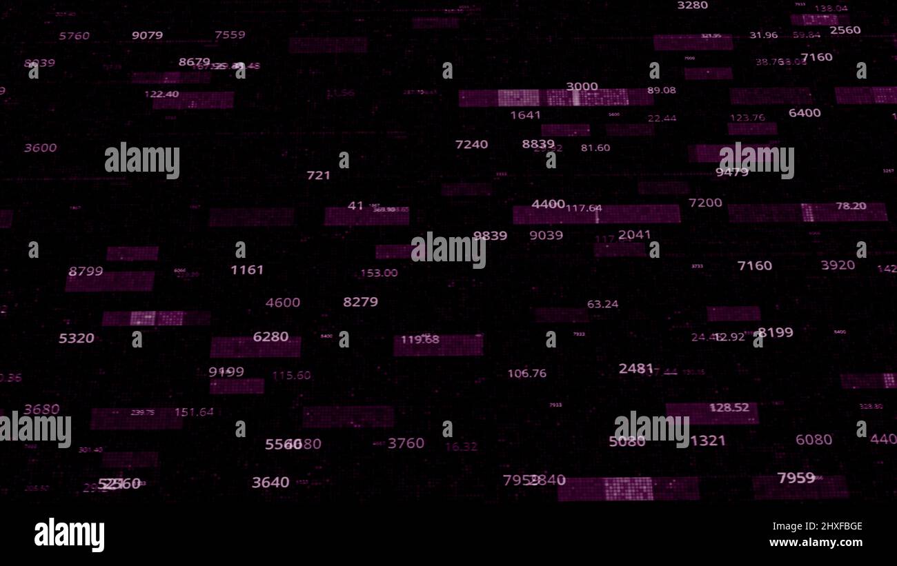 Big data digital code running through the futuristic information ...