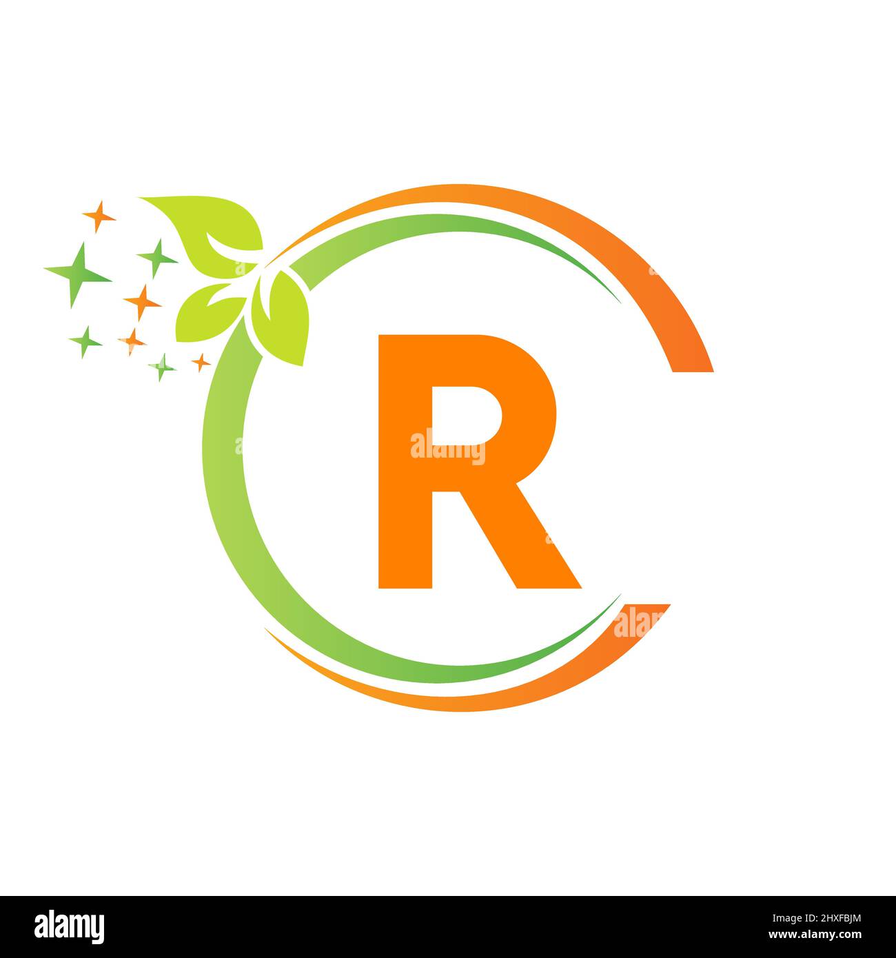 House Cleaning Logo On R Letter Design. Letter R Cleaning Service House ...