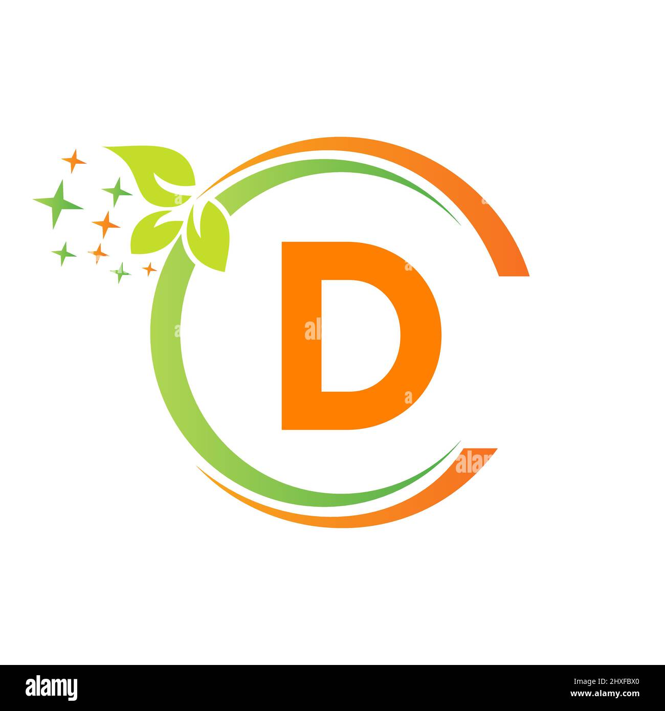 House Cleaning Logo On D Letter Design. Letter D Cleaning Service House ...