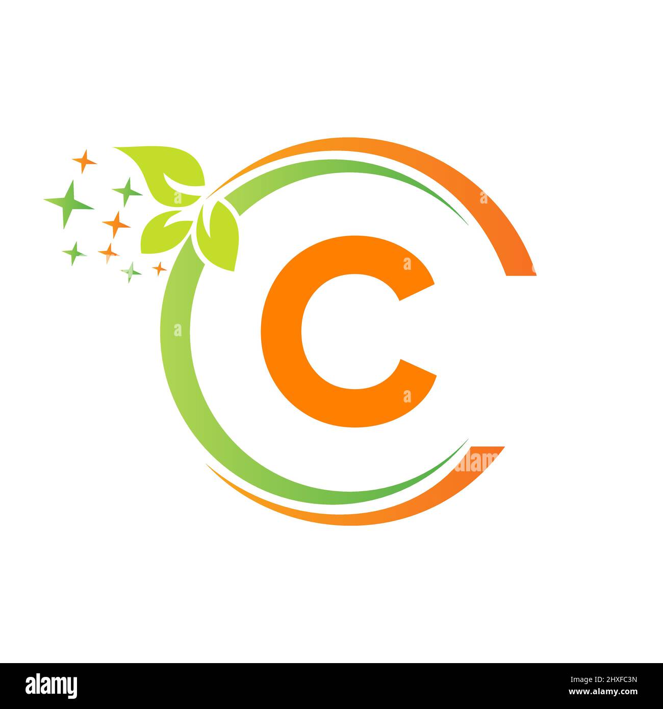 House Cleaning Logo On C Letter Design. Letter C Cleaning Service House ...