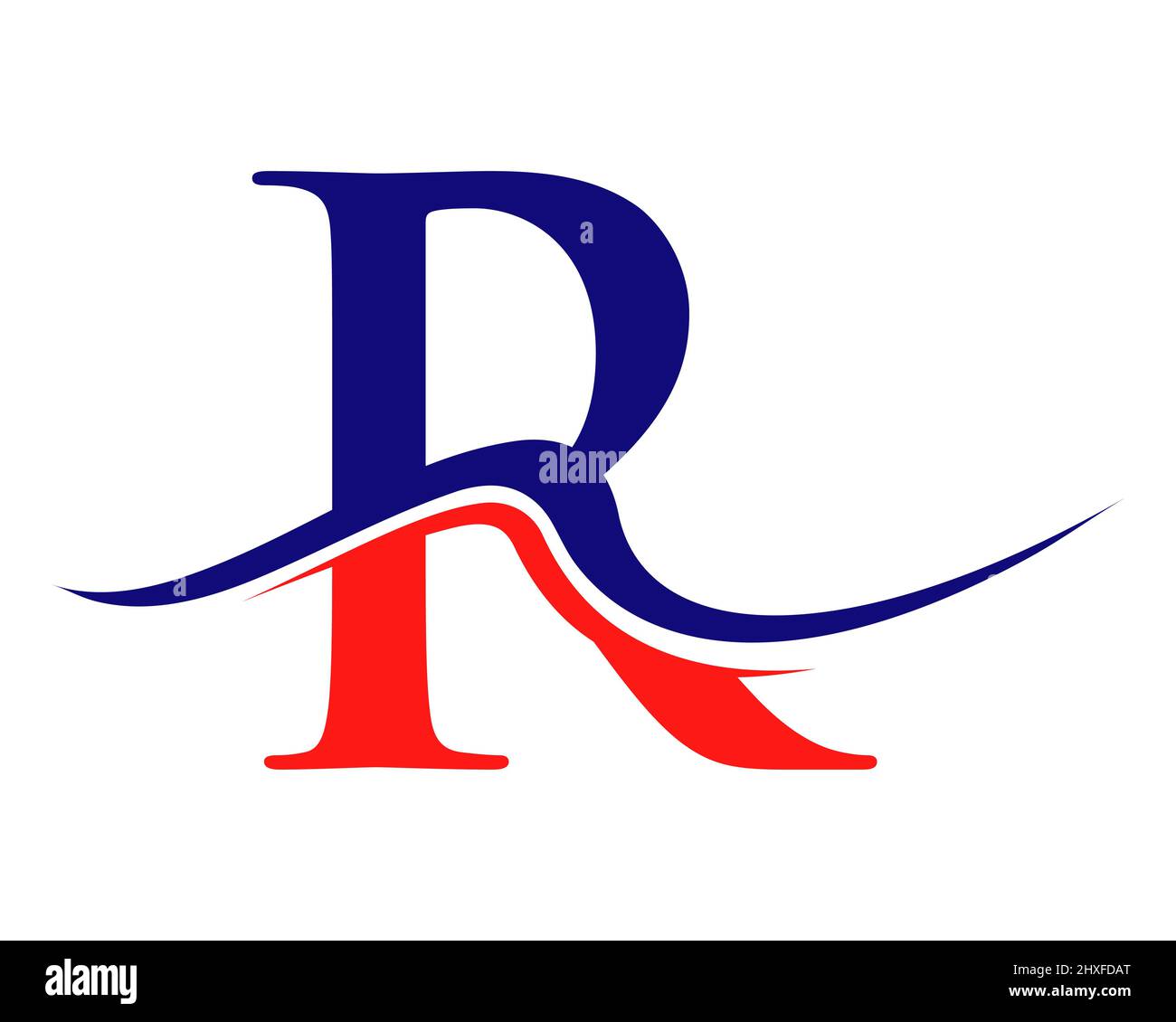 Initial Letter R Logo Design. Monogram and Creative Alphabet R Logotype ...