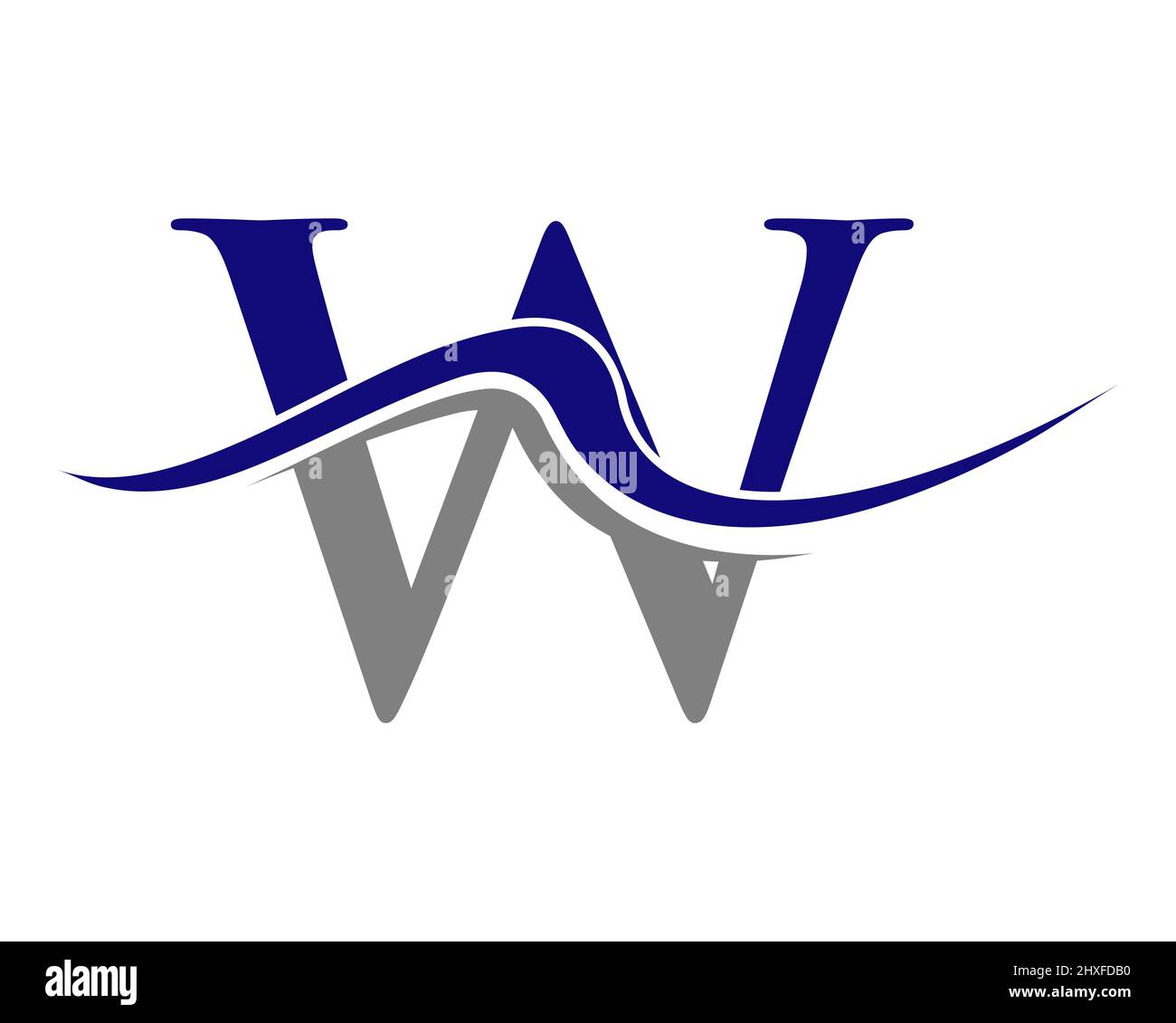 Initial Letter W Logo Design. Monogram and Creative Alphabet W Logotype ...