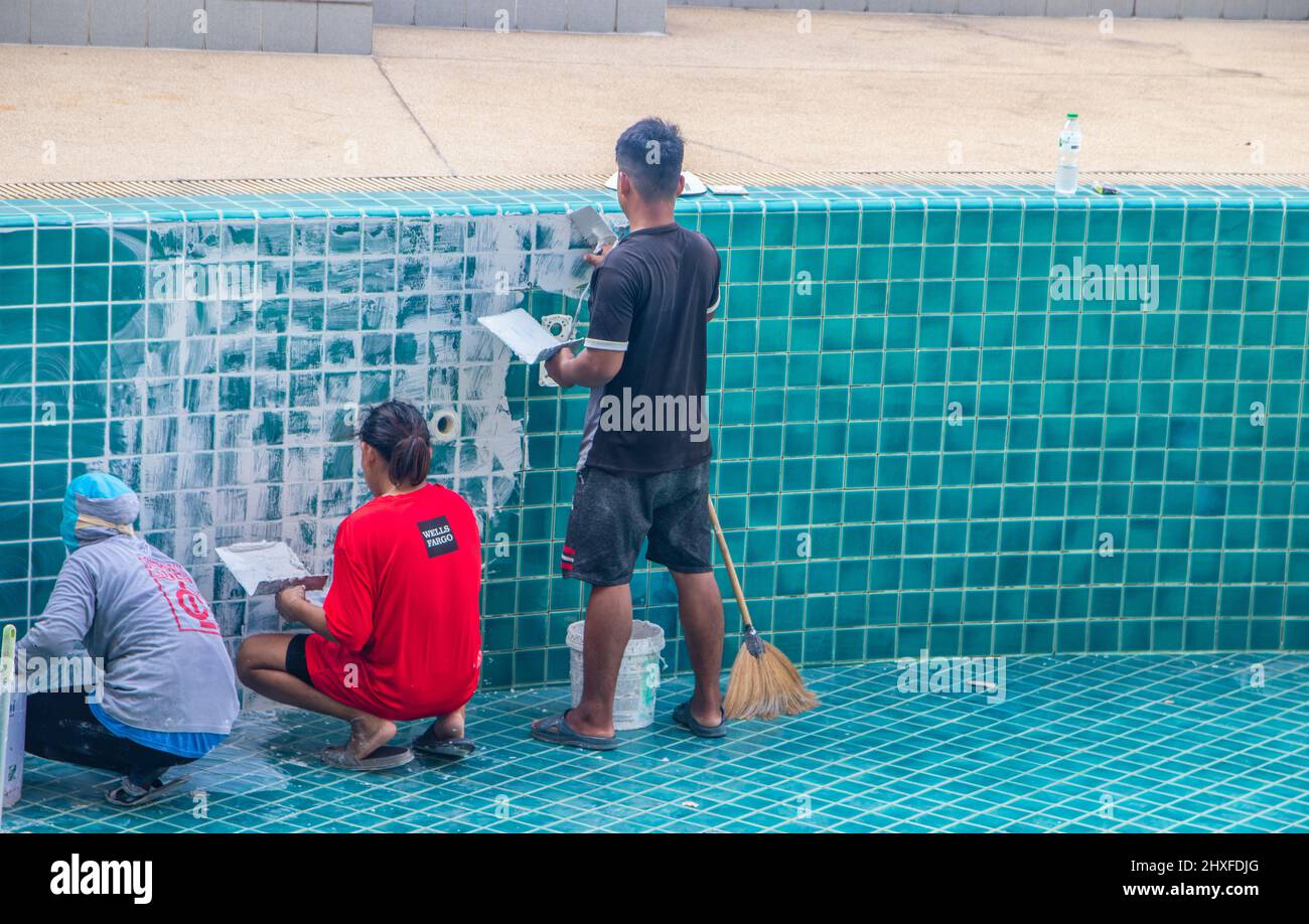 Renovation, maintenance, repair, and tiling work of a swimming pool ...