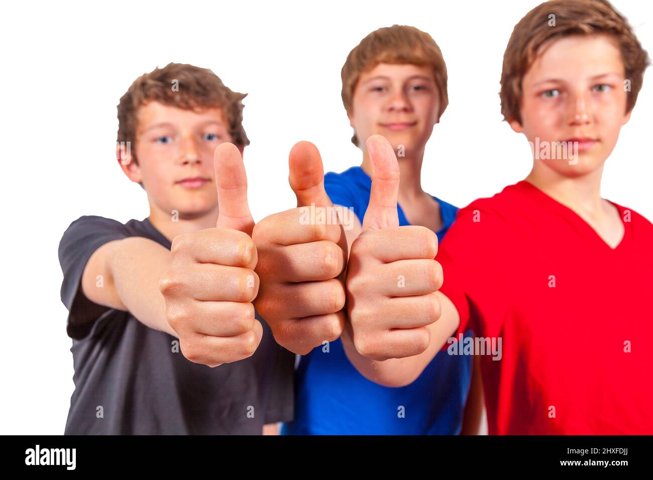 three happy friends enjoy life Stock Photo - Alamy