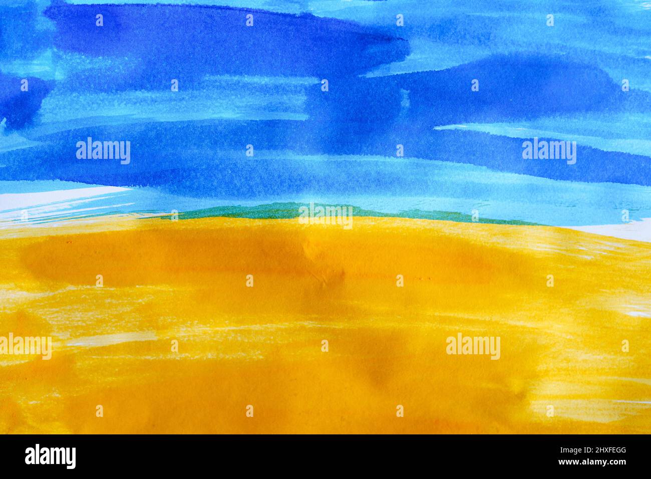 Ukraine colors at the folded black paper Stock Photo - Alamy