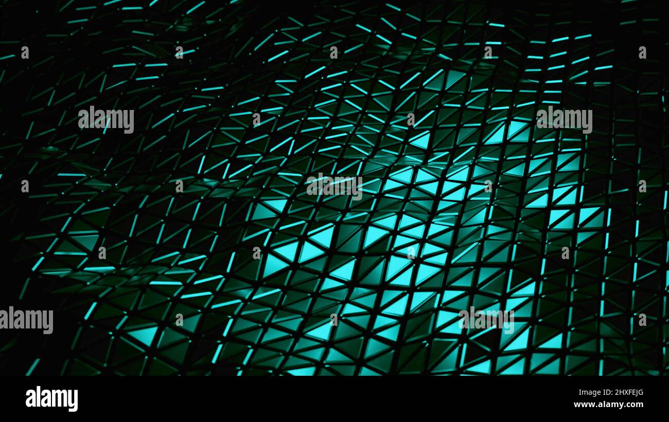 Background Of Triangles Shining And Moving In Waves Design Futuristic