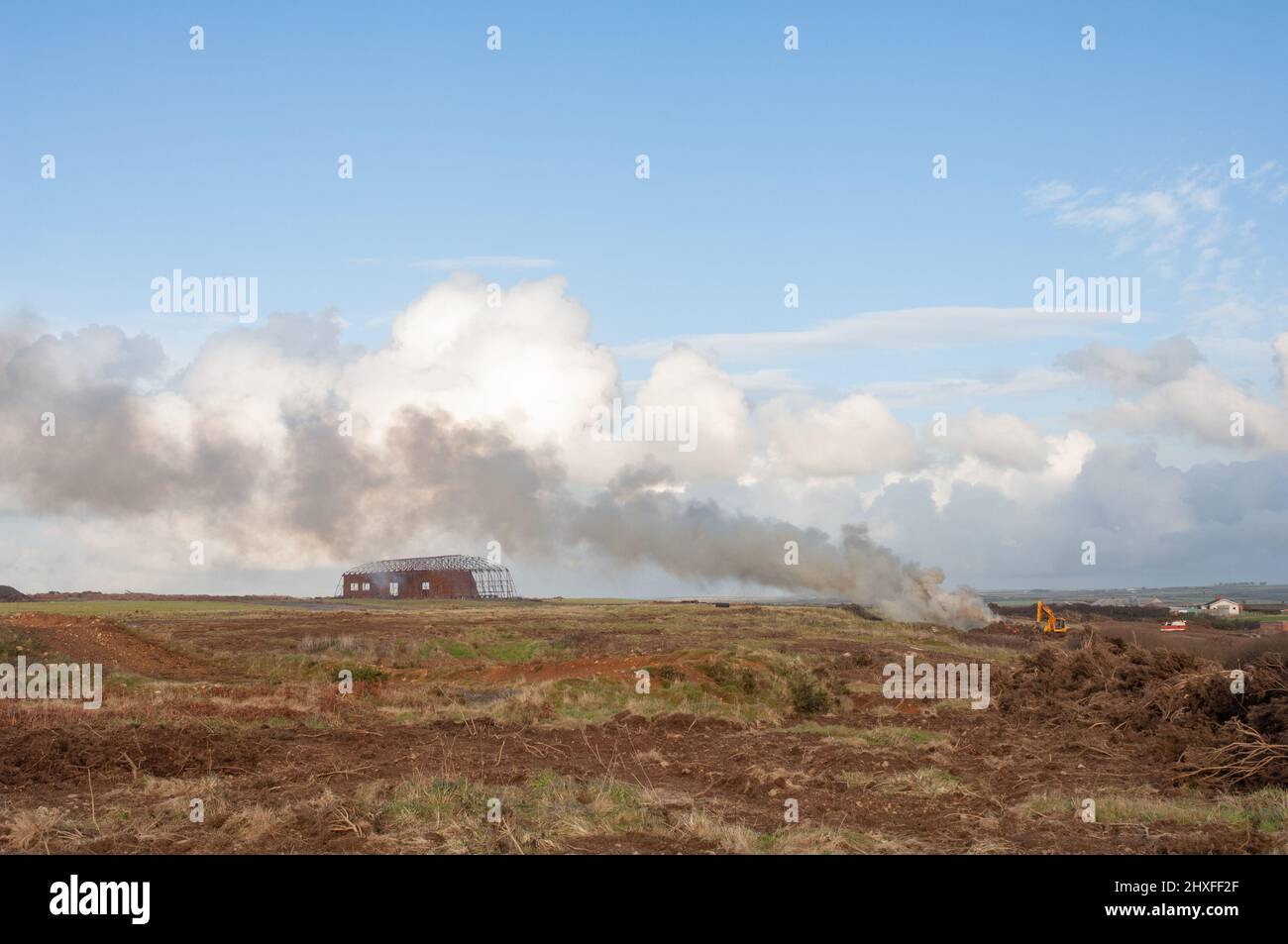 Clearance and burning of coastal vegetation at Dale Airfield Stock ...