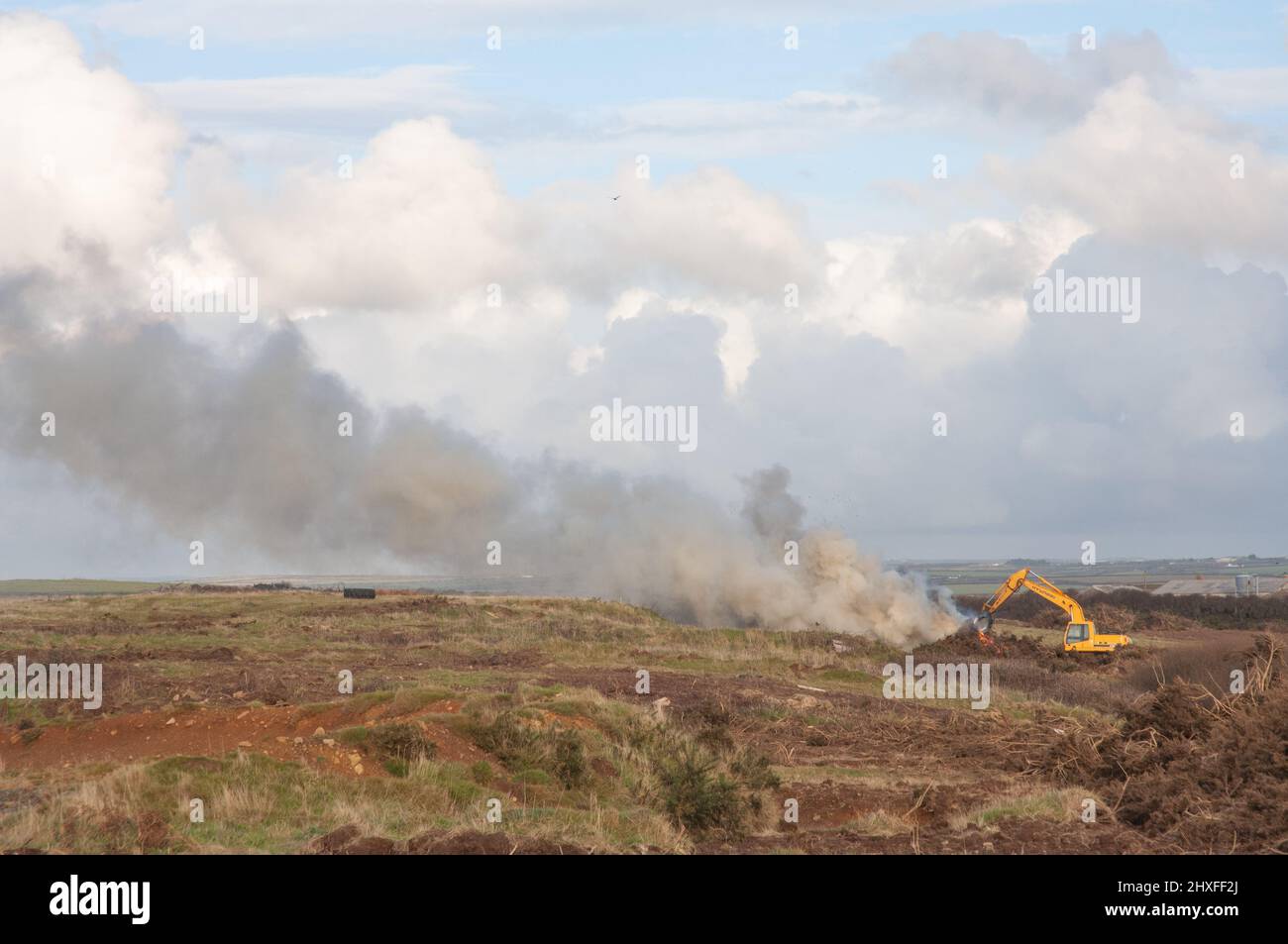 Clearance and burning of coastal vegetation at Dale Airfield Stock ...