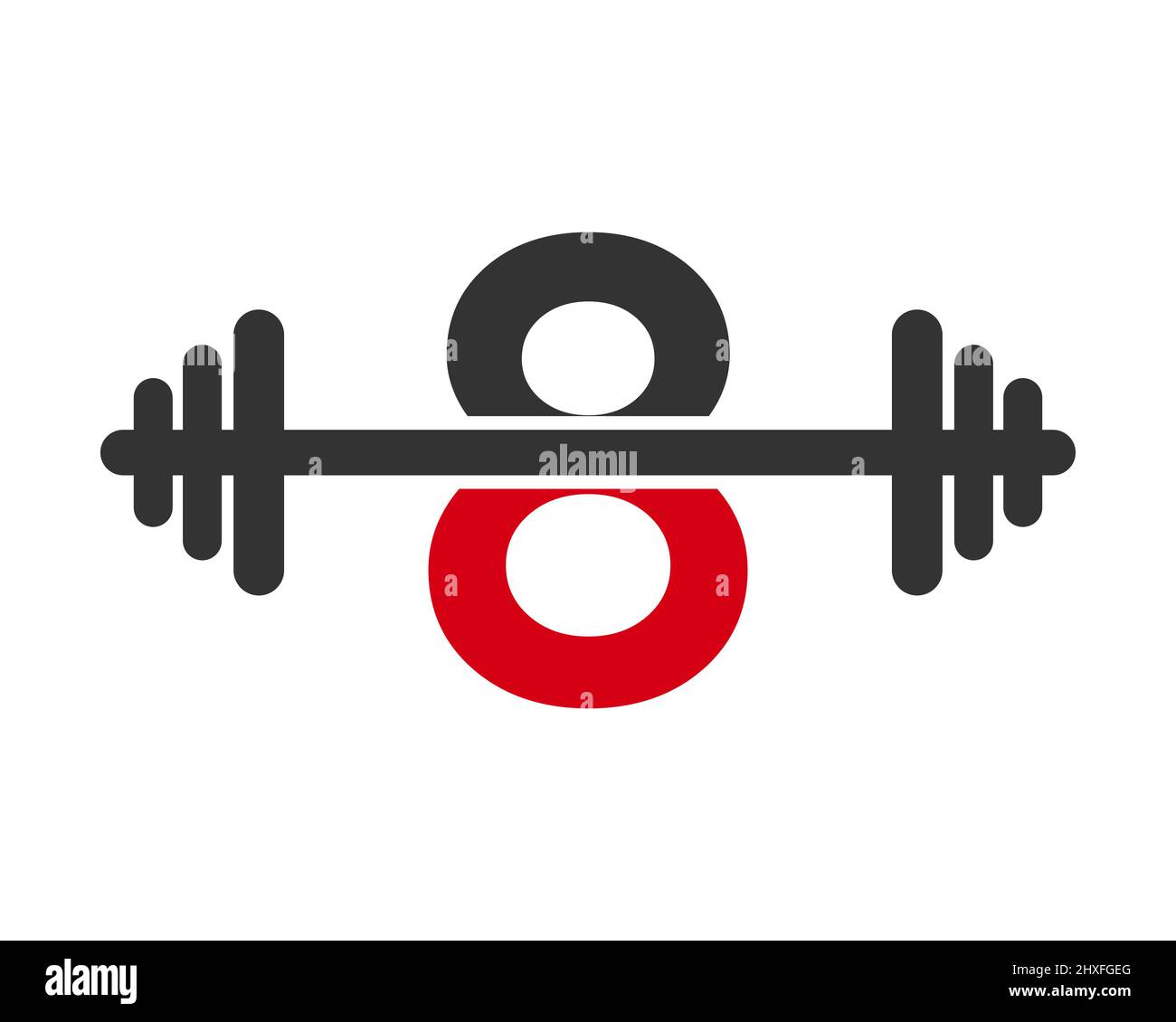 Fitness Gym Logo On Letter 8 Sign. Gym And Fitness Initial Alphabet ...
