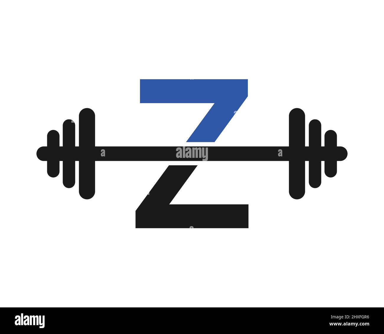 Fitness Gym Logo On Letter Z Sign. Gym And Fitness Initial Alphabet ...