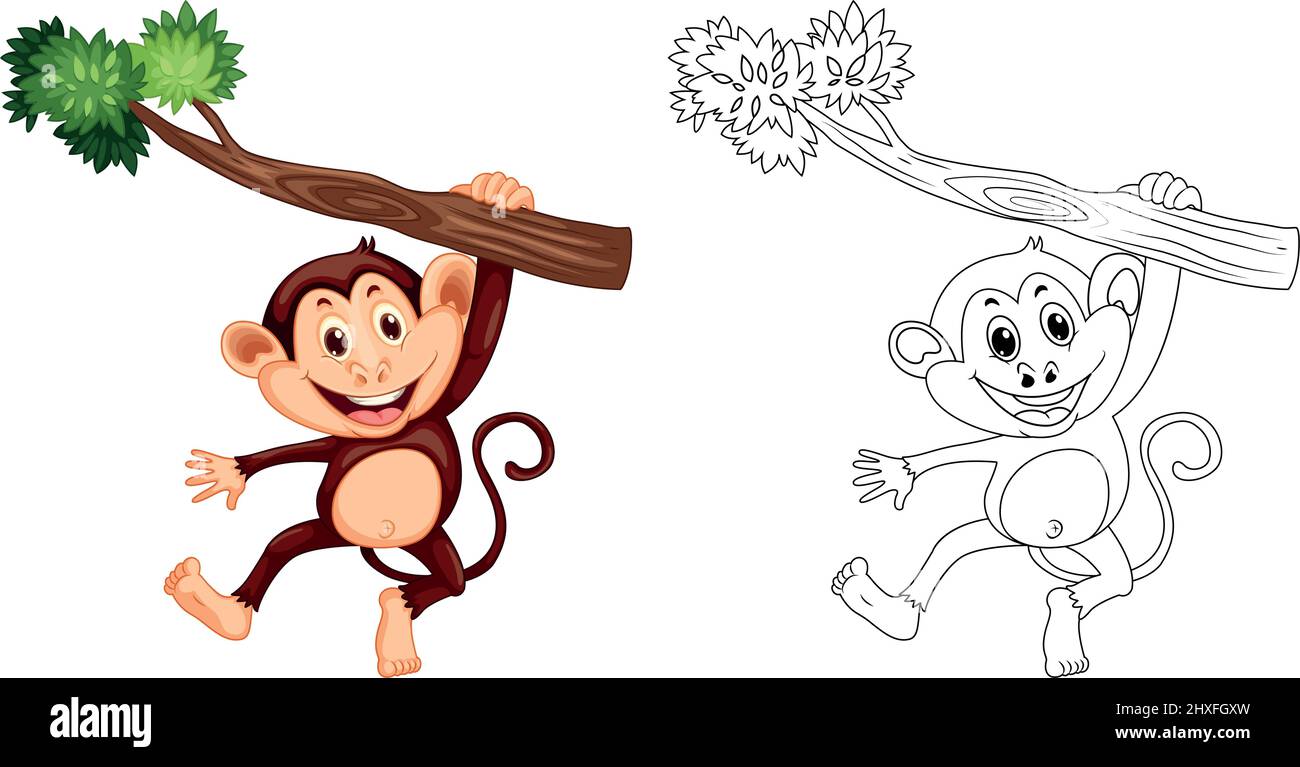 Picture of monkey hanging hi-res stock photography and images - Alamy