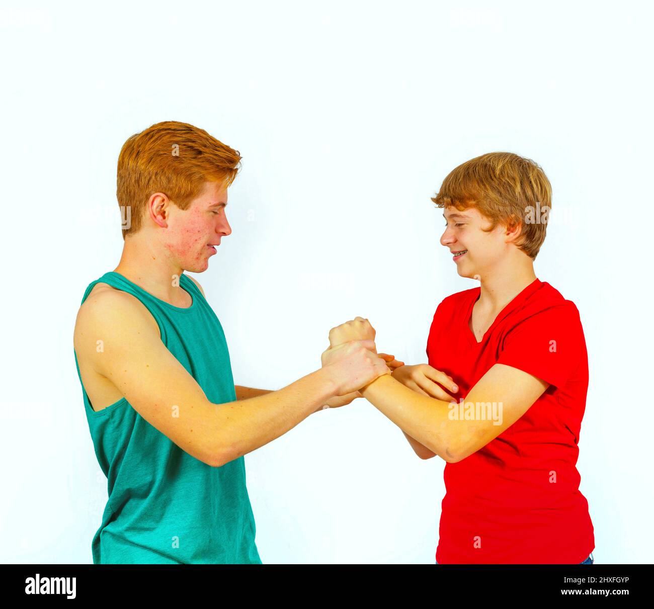 brothers hug and have fun together Stock Photo - Alamy