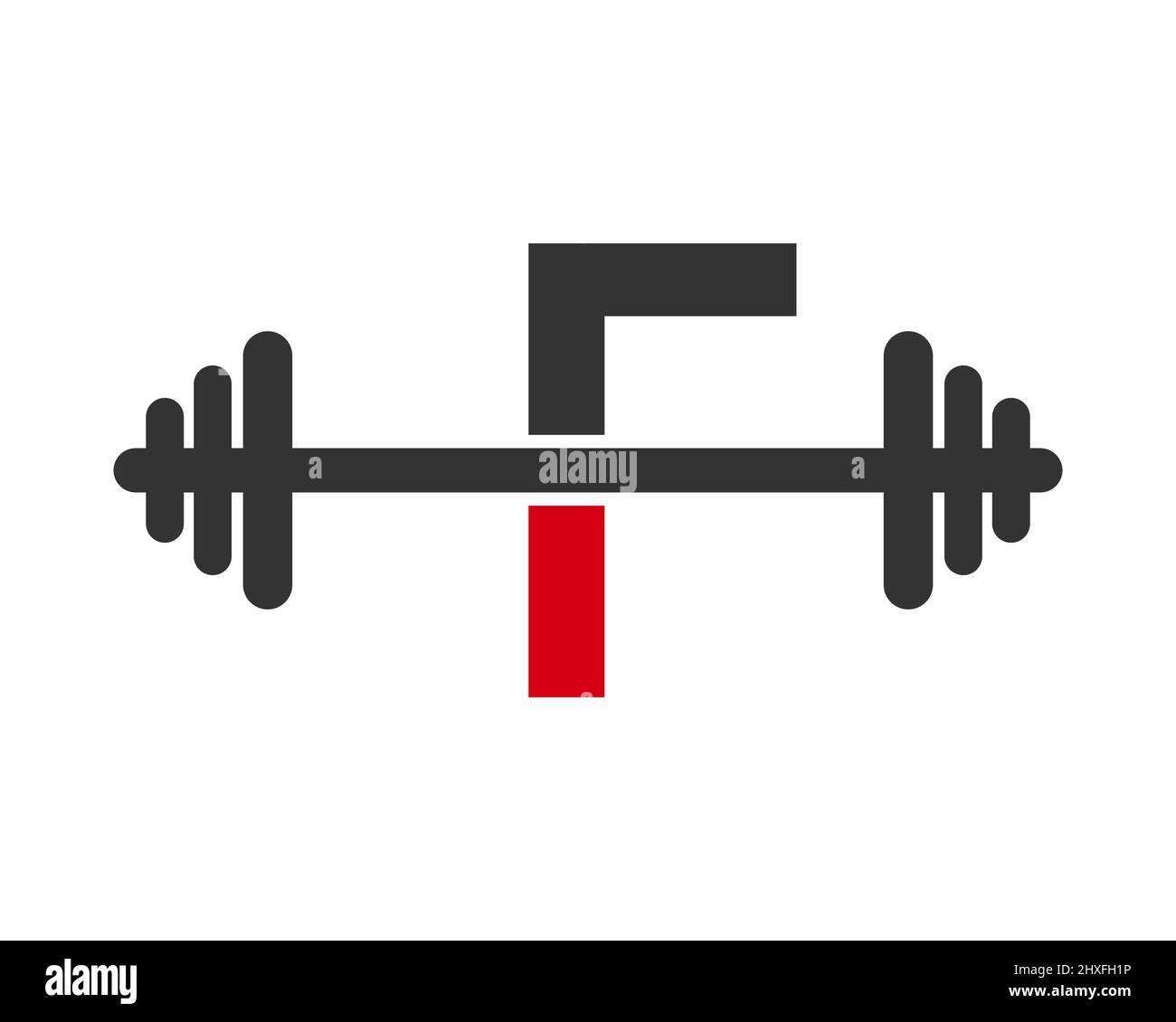 Fitness Gym Logo On Letter F Sign. Gym And Fitness Initial Alphabet ...