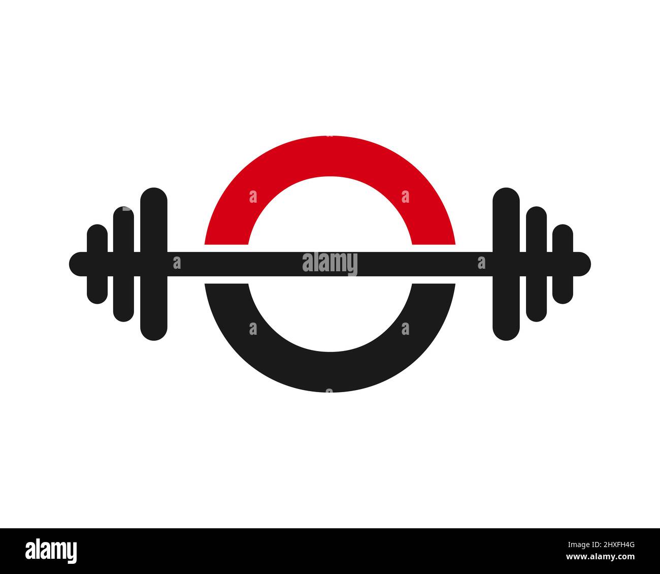 Fitness Gym Logo On Letter O Sign. Gym And Fitness Initial Alphabet ...