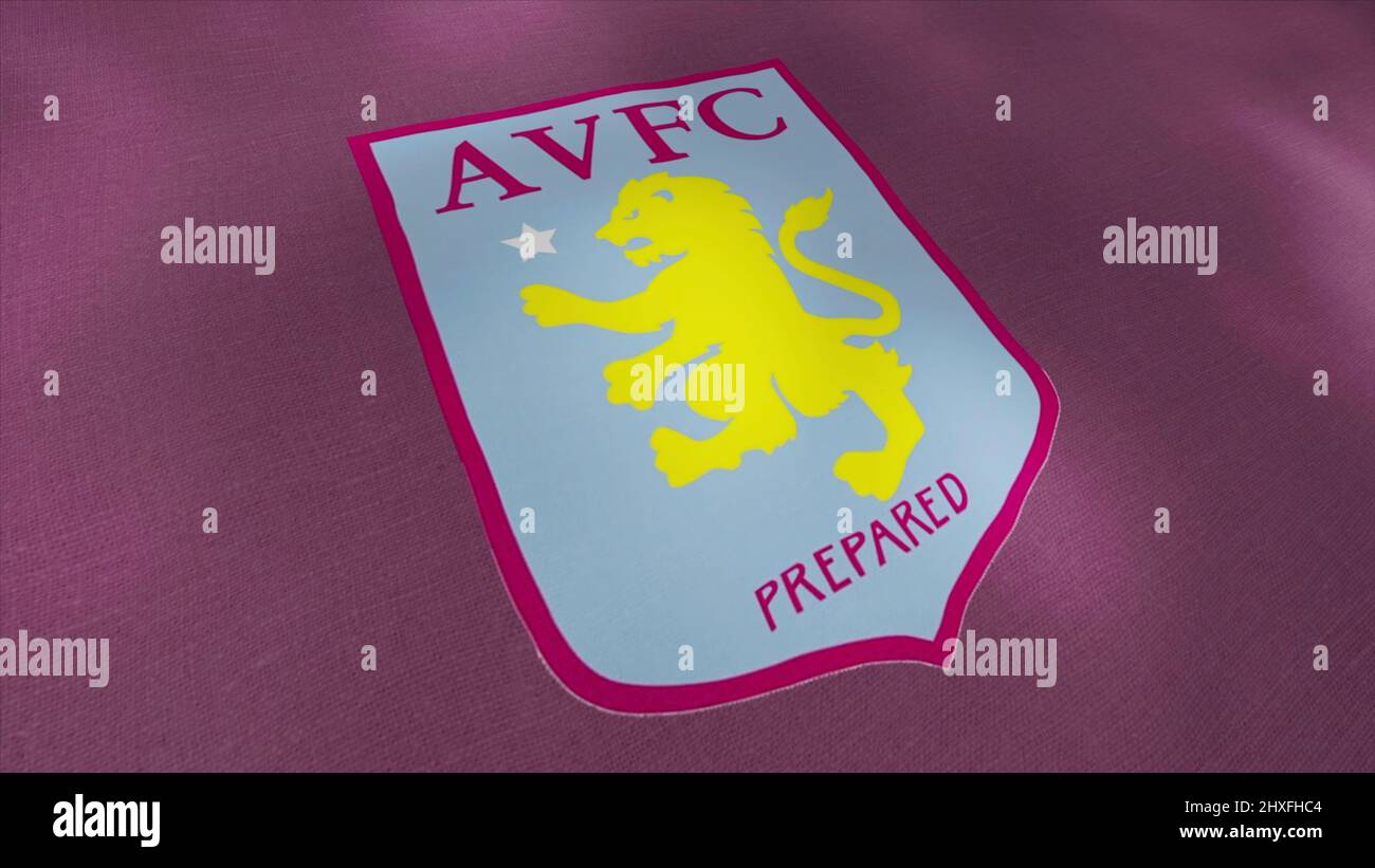 Flag of professional football club of England. Motion. Beautiful canvas ...