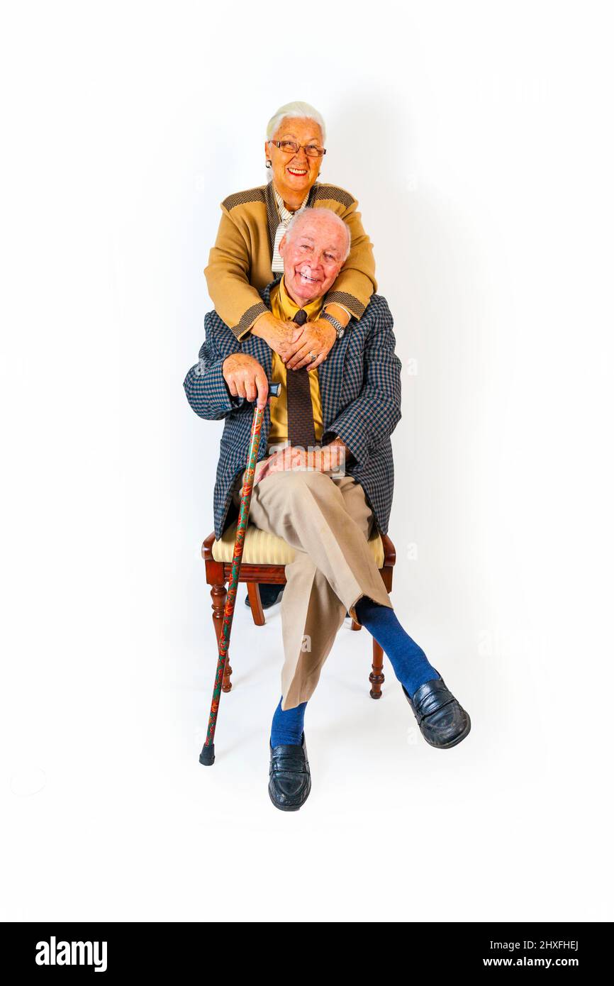 Cute elderly couple walking Cut Out Stock Images & Pictures - Alamy