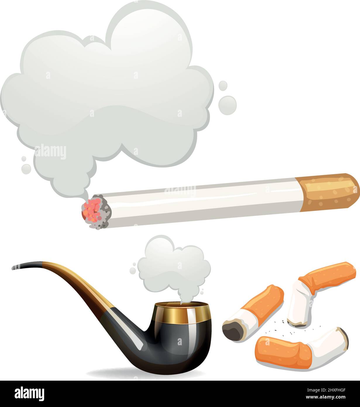 Smoking cigar image Stock Vector Images - Alamy