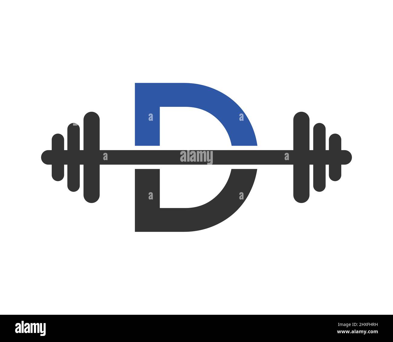 Fitness Gym Logo On Letter D Sign. Gym And Fitness Initial Alphabet ...