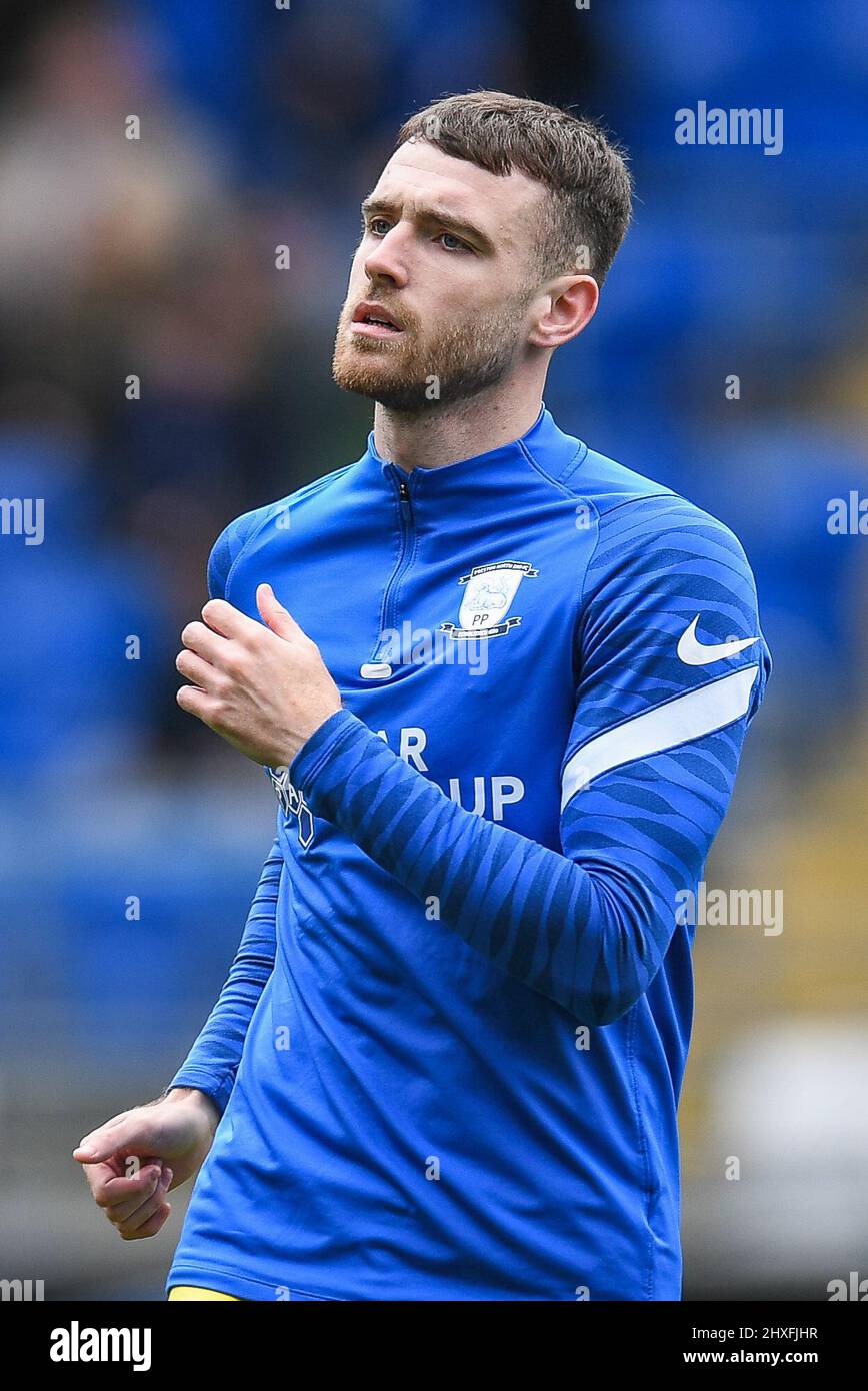 Ben Whiteman #4 of Preston North End during the pre-game warmup Stock ...