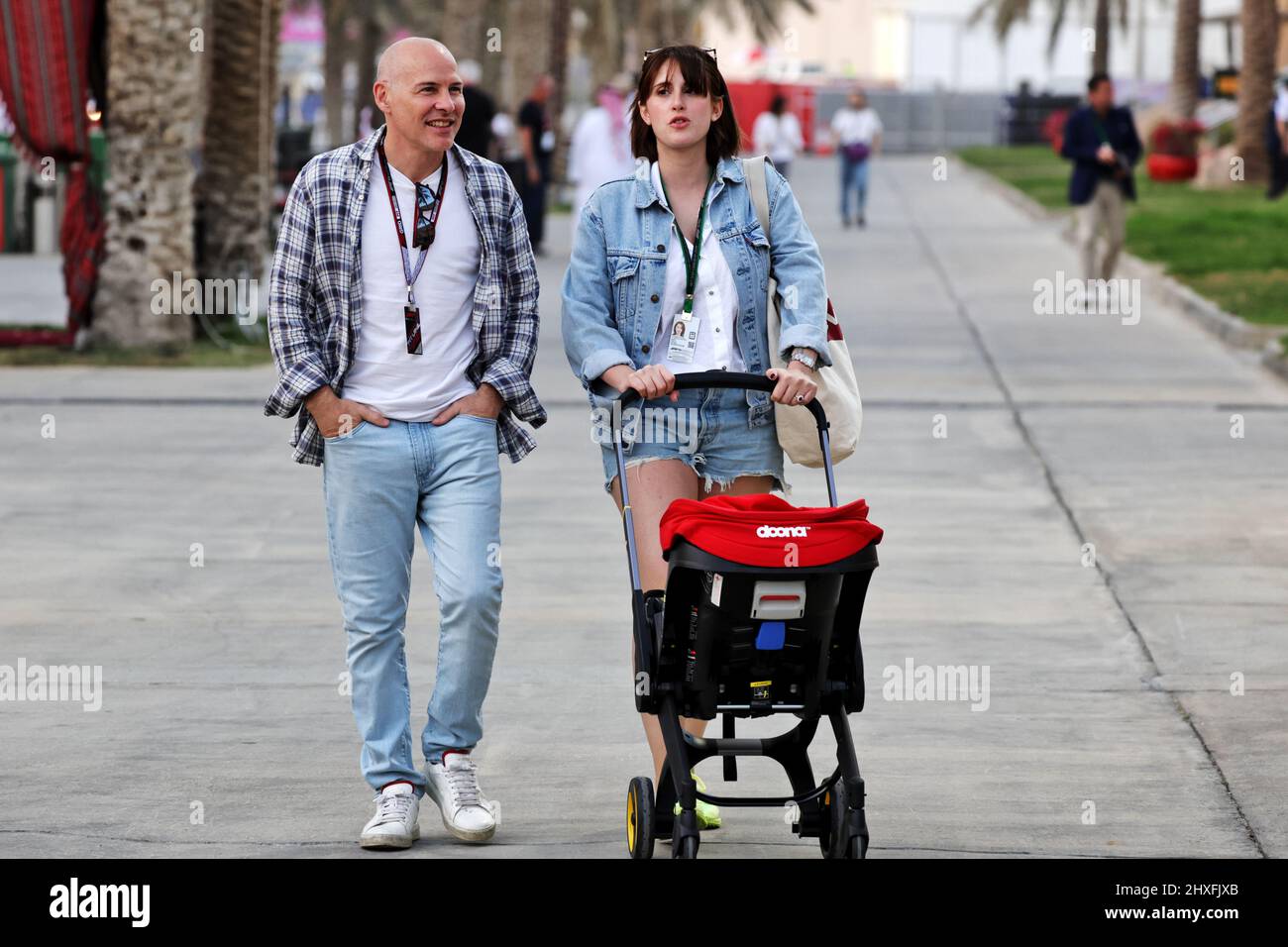 Sakhir, Bahrain. 12th Mar, 2022. Jacques Villeneuve (CDN) with hius ...