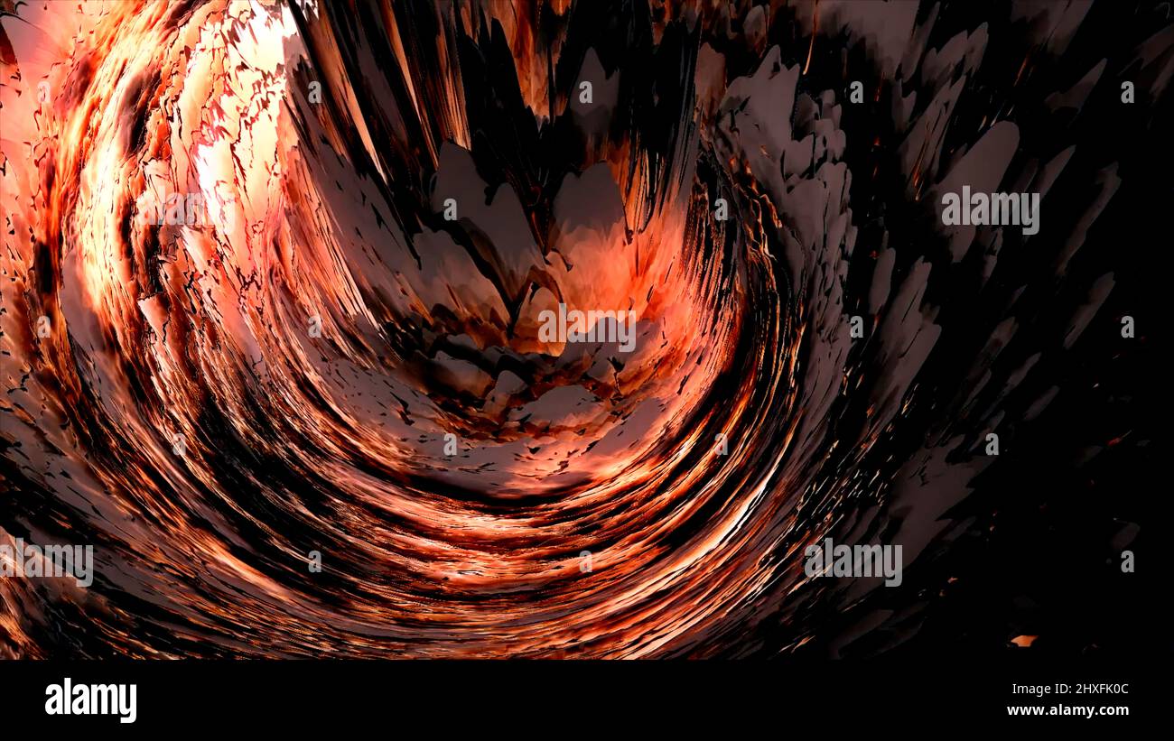 Swirling tornado of black and red color, seamless loop. Motion ...