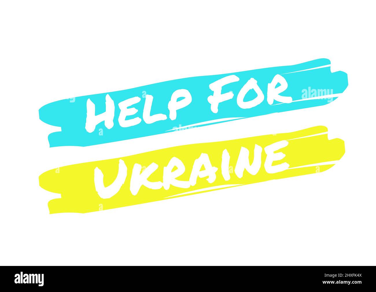 War in Ukraine Concept with an Illustration in the colours of the flag ...
