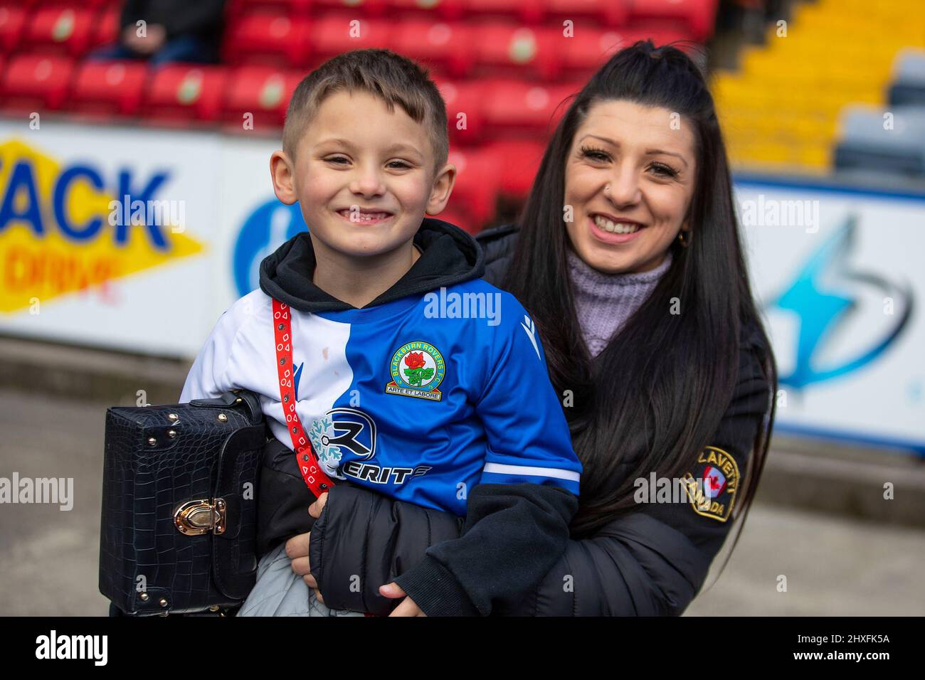 Blackburn Rovers fans Stock Photo - Alamy