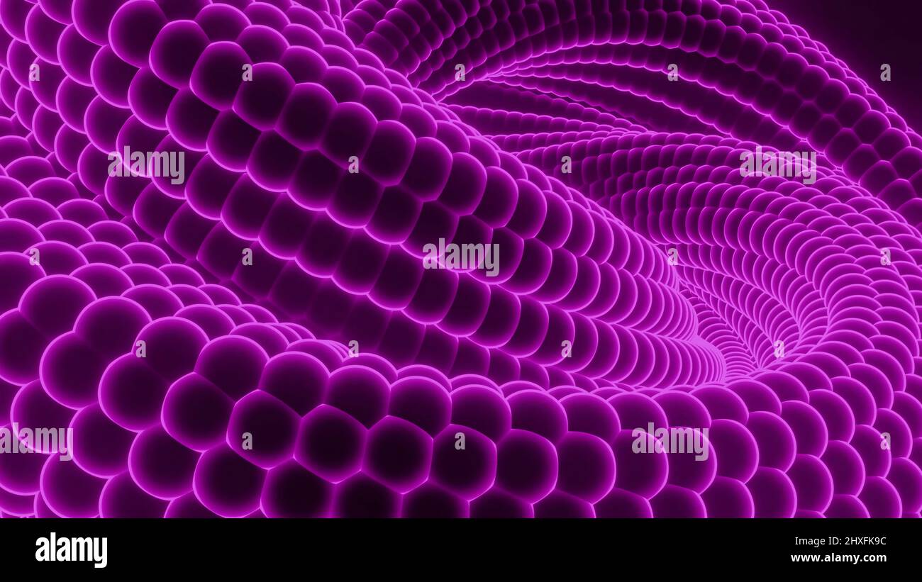 3D animation of snake skin. Design. Looped movement of wriggling snake ...