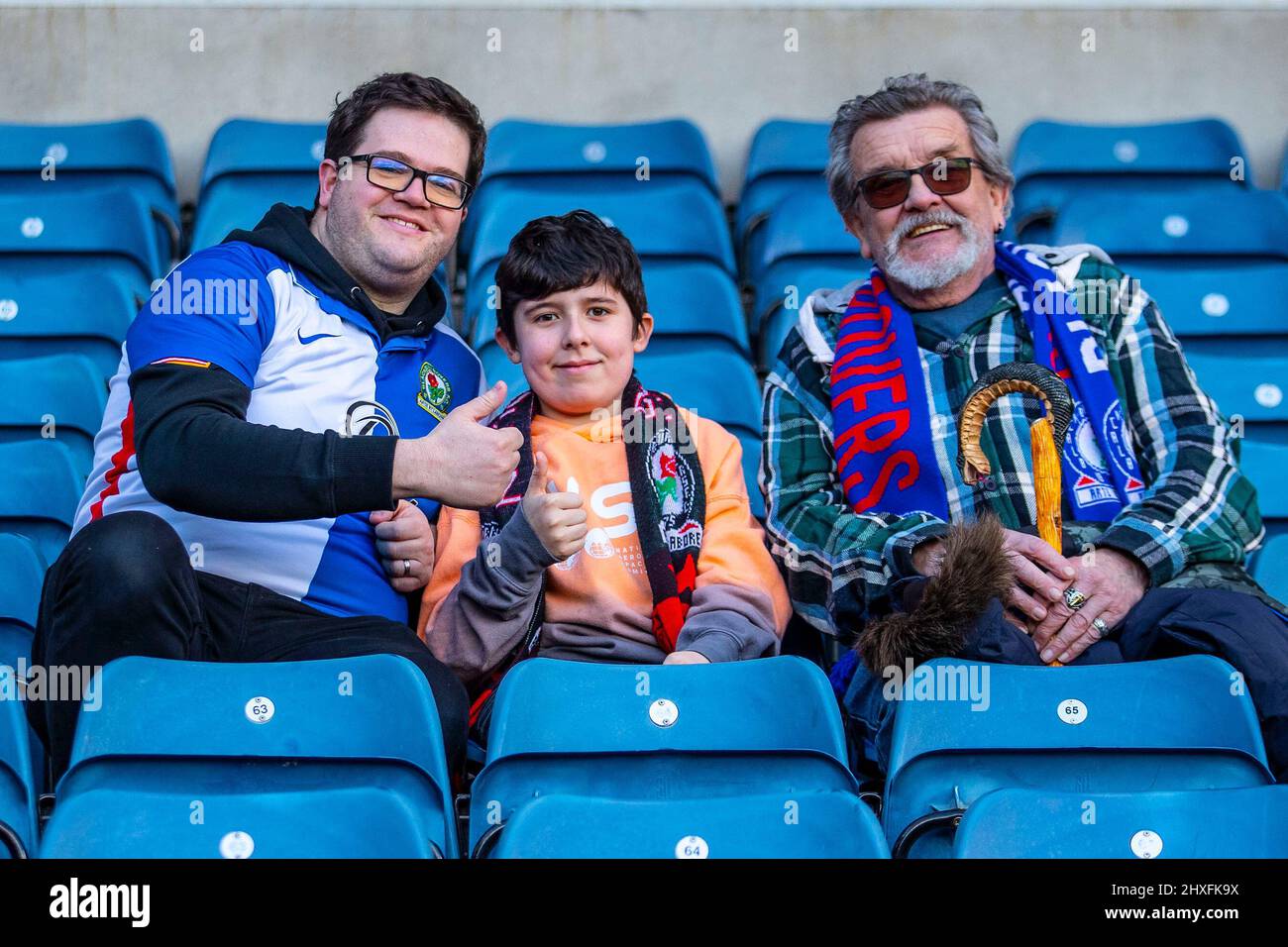 Blackburn Rovers fans Stock Photo - Alamy