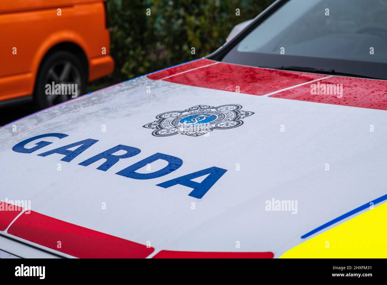 View of police emblems in Ireland, emblem on car, Limerick,Ireland,12 ...