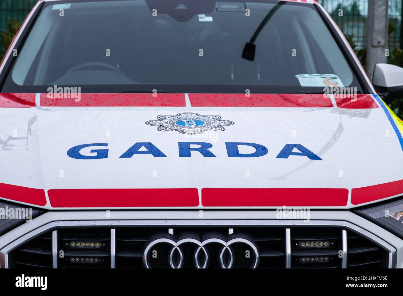 View of police emblems in Ireland, emblem on car, Limerick,Ireland,12 ...