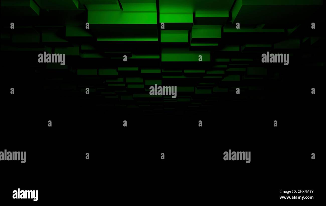 Digital cube abstract background, seamless loop. Design. Flying under ...