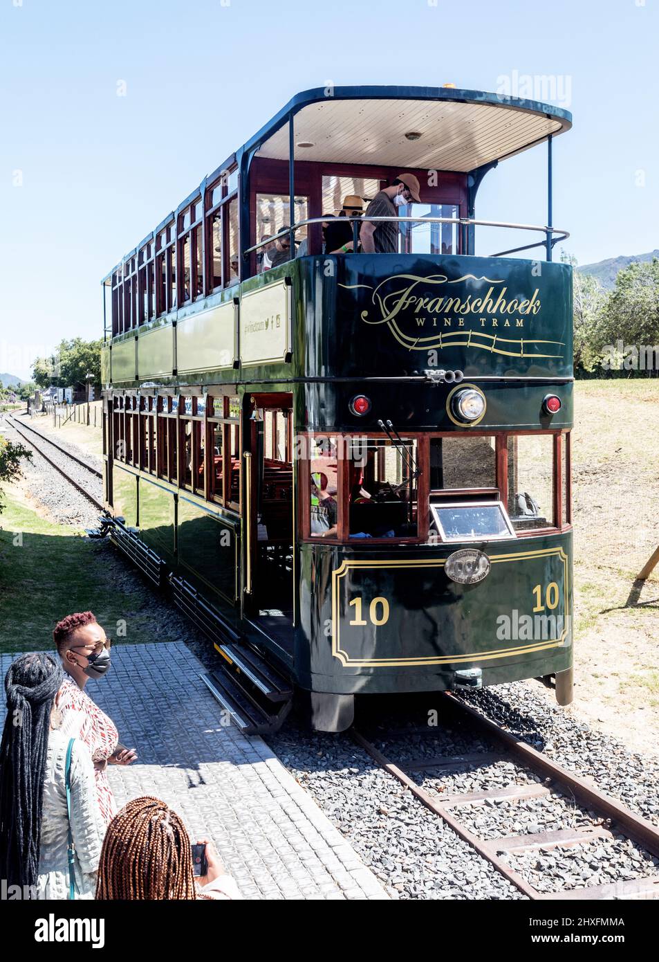 The Wine Tram In Franschhoek South Africa Stock Photo - Alamy