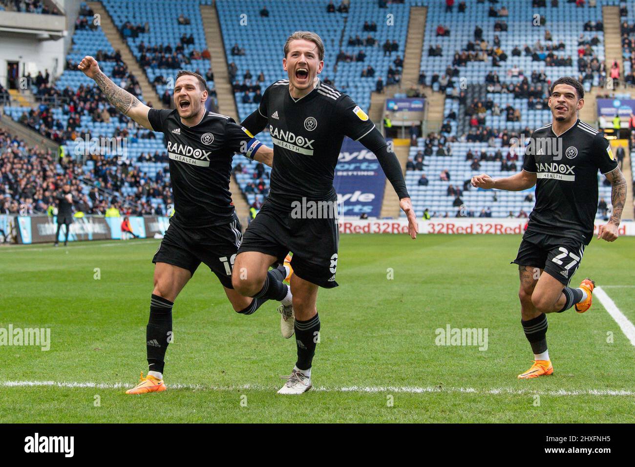 Sander Berge #8 of Sheffield United celebrates his goal to make it 0-1 ...