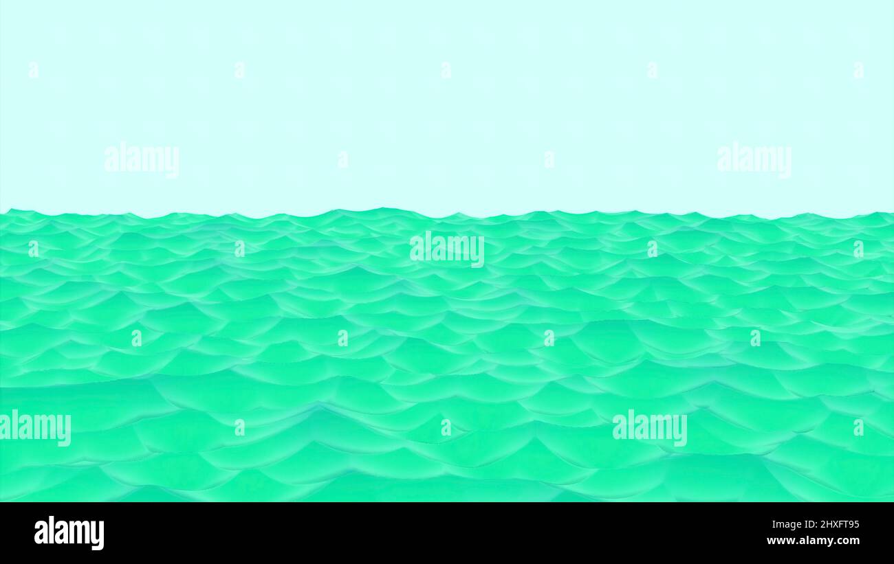 Animation of rotating water surface. Design. Beautiful blue water with ripples on surface ...