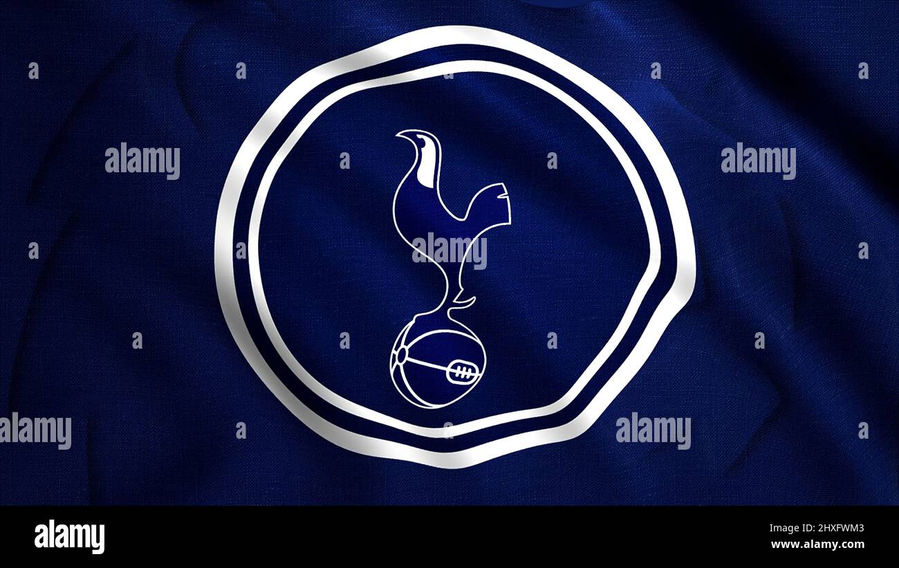 Animated logo of England football club Tottenham Hotspur. Motion ...