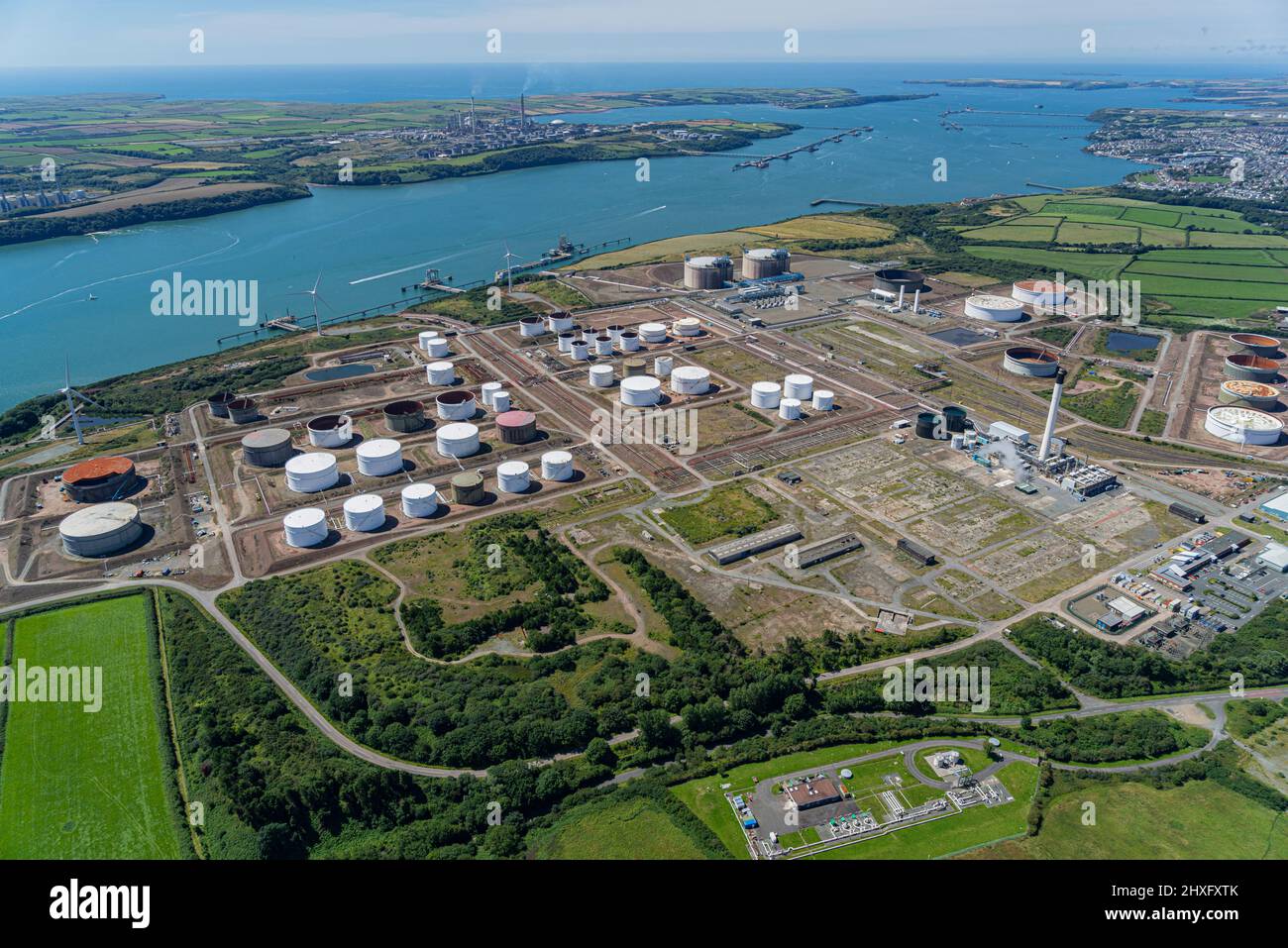 The busy Pembroke Dock and the Oil and Gas terminals at Milford Haven ...