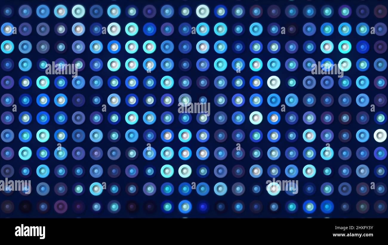Bright dots flashing with different colors. Motion. Changing colors and ...