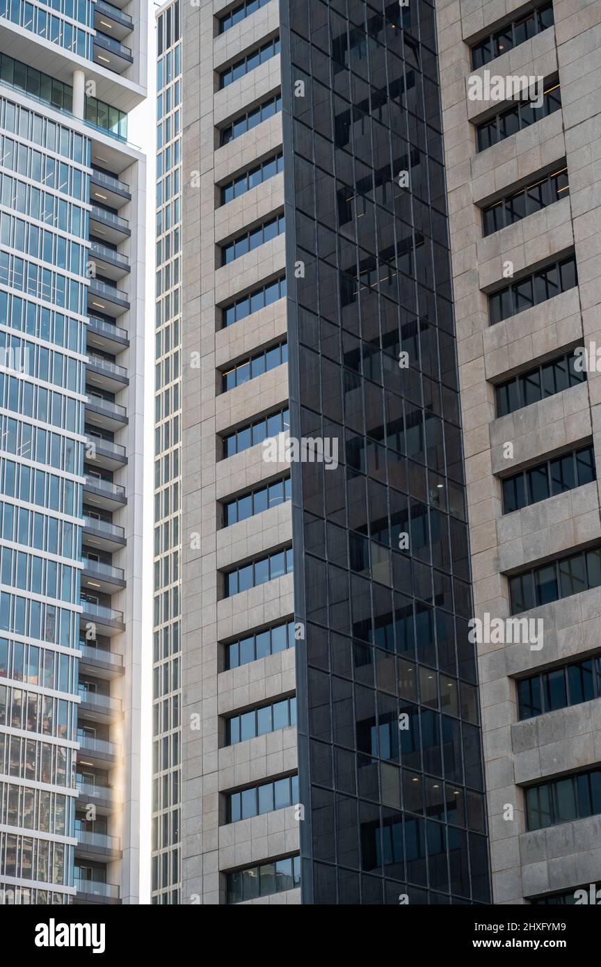 TEL AVIV, ISRAEL - JANUARY 25, 2022. High-rise buildings. Modern ...