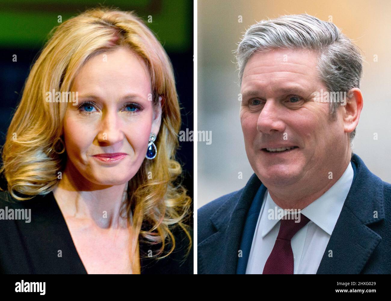 Undated file photos of JK Rowling and Sir Keir Starmer. The Harry ...
