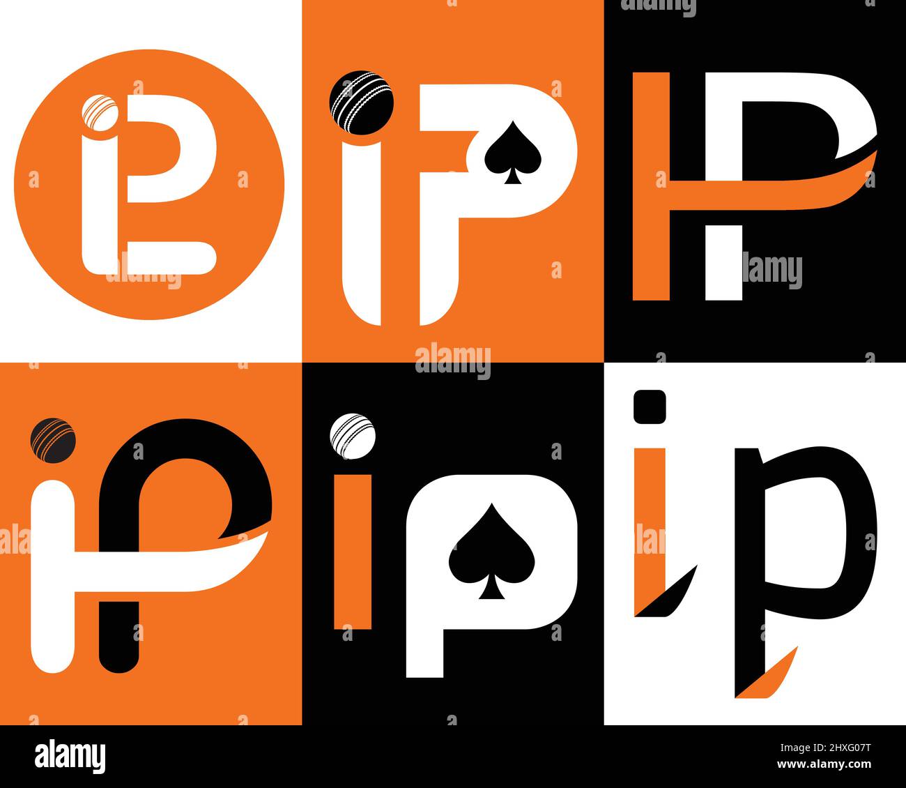 IP Letter Logo Design. IP initial letter logo design template vector ...